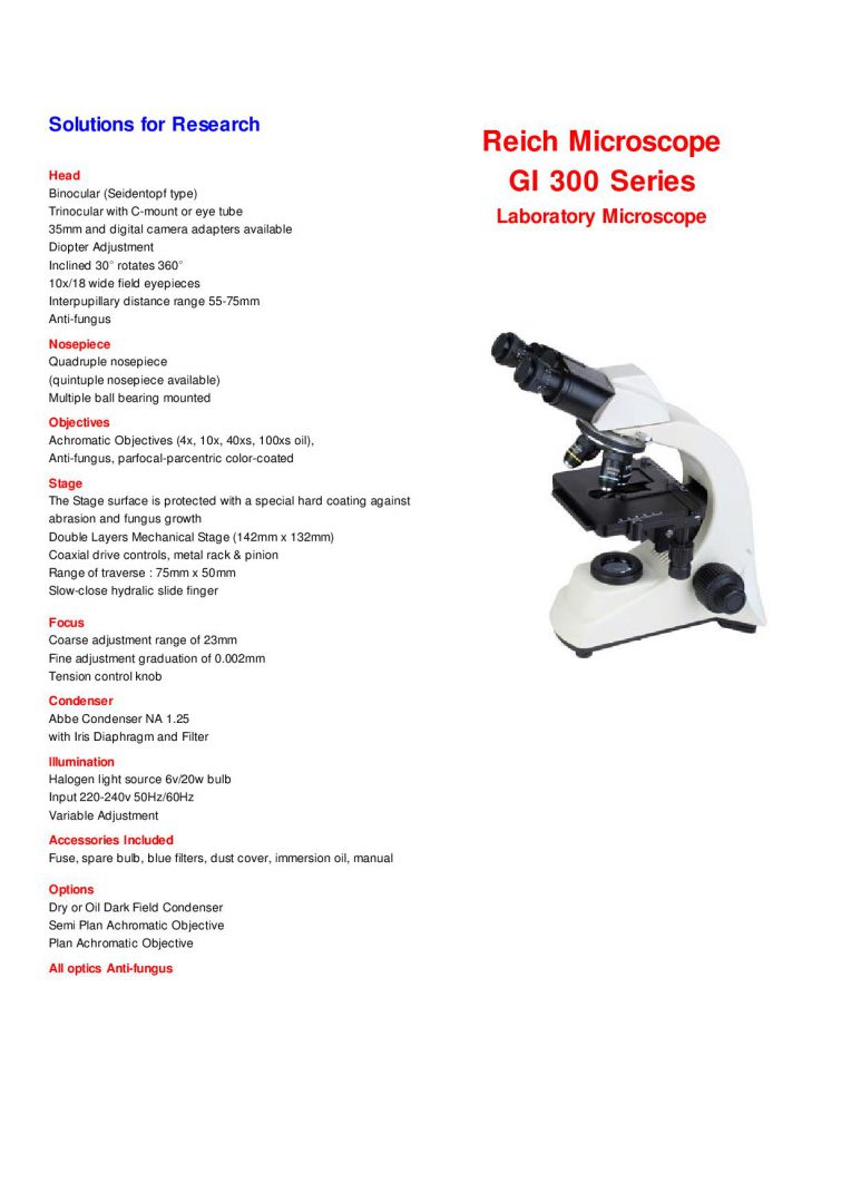GI300B Binocular Laboratory Microscope – Tonan Asia Autotech Co., Ltd.