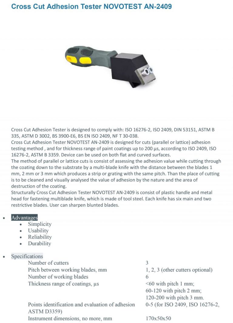 Cross Cut Tester – Tonan Asia Autotech Co., Ltd.