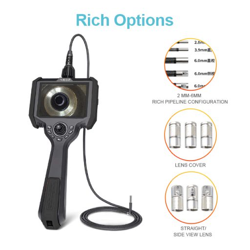 CK5 CK Series 5″ HD Videoscope Tungsten Probe 360° กล้องบอร์สโคป สาย ...
