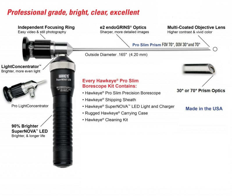 Hawkeye® Pro Slim Prism Rigid Borescope 4.2mm – Tonan Asia Autotech Co ...